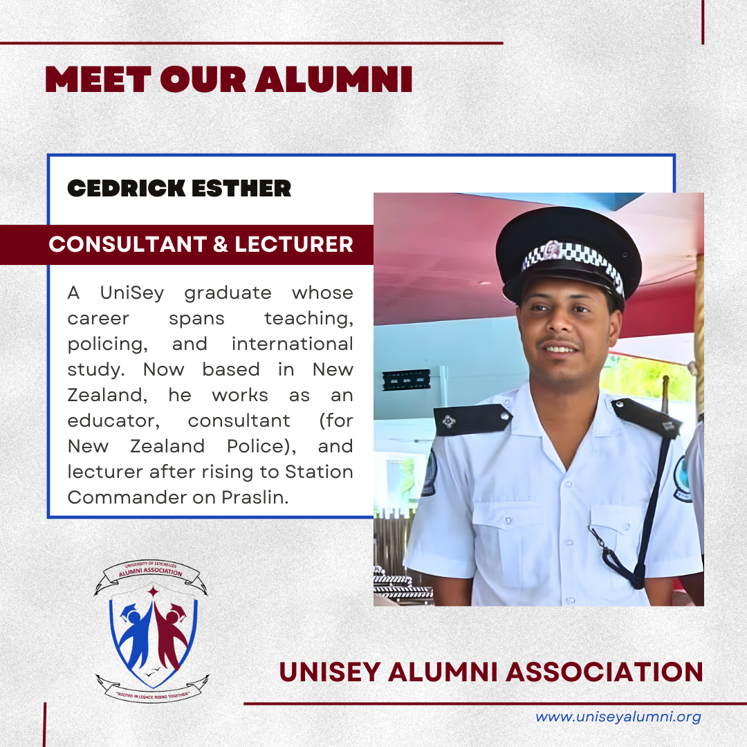 UniSey Alumni Spotlight: Cedrick Esther - UniSey Alumni Association